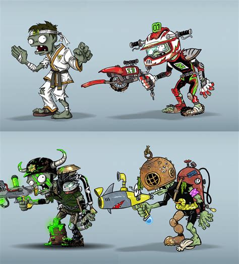 Plants Vs Zombies Garden Warfare 2 Zombie Designs Darren Rawlings
