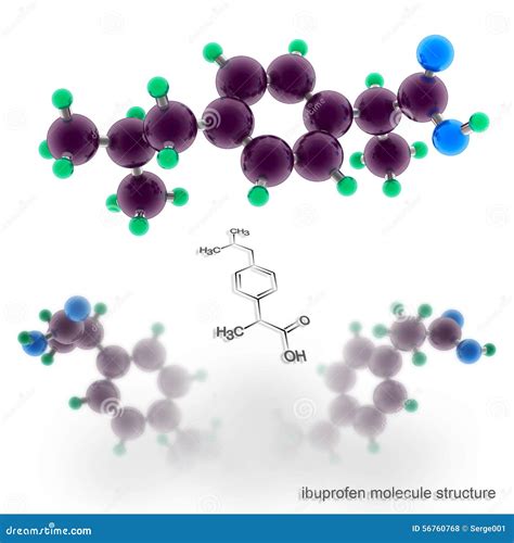 Ibuprofen Molecule Structure Stock Illustration Illustration Of Chemistry Nsaid 56760768