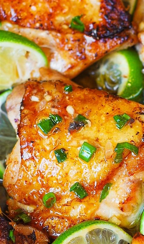 Pan Roasted Honey Lime Chicken Thighs Easy Delicious Super
