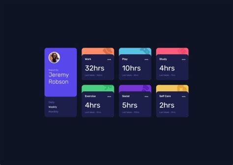 Responsive And Dynamic Time Tracking Dashboard With Rreactjstypescript