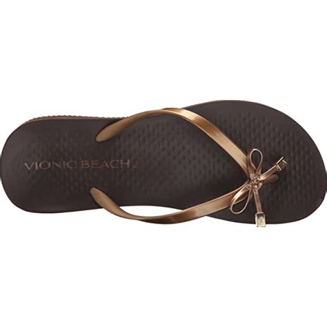 Vionic Noosa Beach Thongs Wedge Bronze Foot Steps Podiatry Griffith