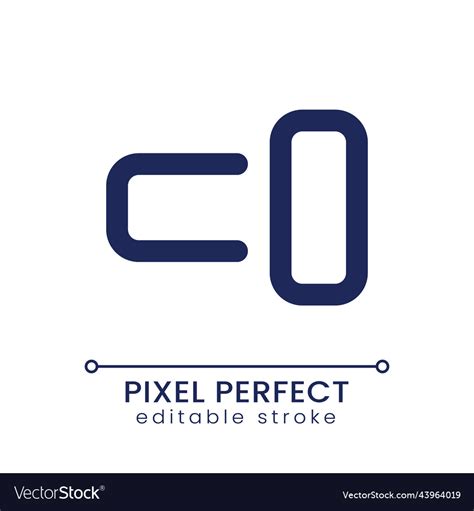 Switch On Pixel Perfect Linear Ui Icon Royalty Free Vector
