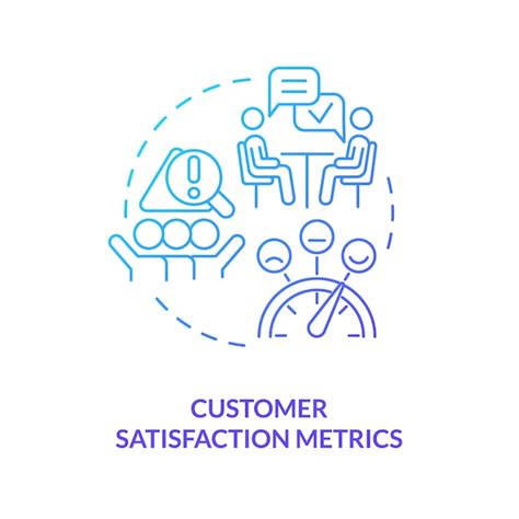 Premium Vector Customer Satisfaction Metrics Blue Gradient Concept Icon