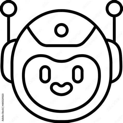 Bot Outline Icon Stock Vector Adobe Stock