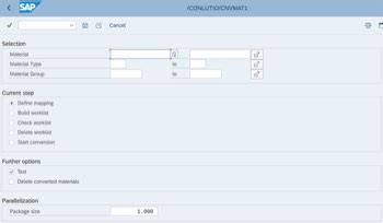 Mass Update SAP Material Types