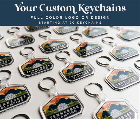 Custom Logo Keychains Full Color Logo Tags Printed Personalized Keychain Bulk Acrylic Keychain