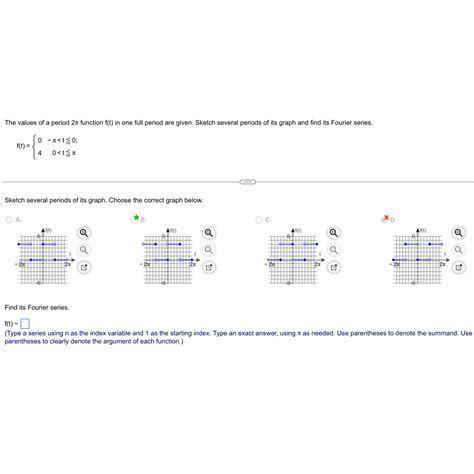 Solved The values of a period π function f t in one full Chegg