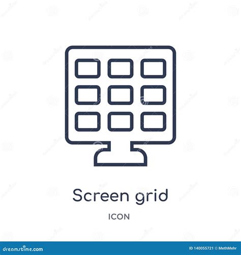 Linear Screen Grid Icon From Electronic Stuff Fill Outline Collection Thin Line Screen Grid