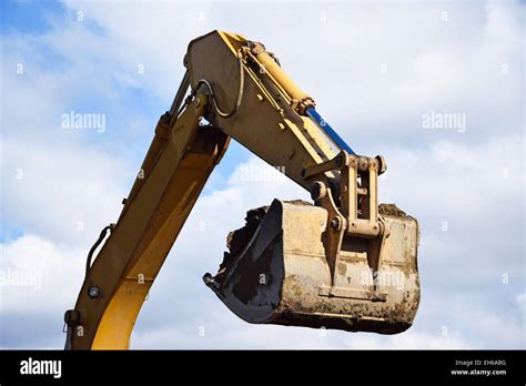 Front End Loader Of An Excavator Stock Photo Alamy