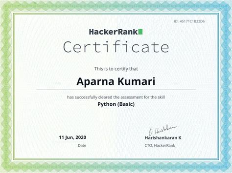 aparna kumari on linkedin pythonprogramming hackerrank