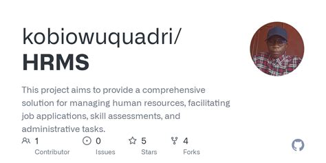 Github Kobiowuquadri Hrms This Project Aims To Provide A Comprehensive Solution For Managing