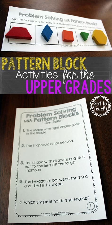 problem solving with pattern blocks 1 math centers math centers math