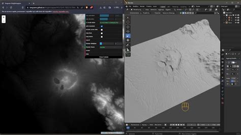 videoguida creare terreno 3d in blender con immagine mappa di altezza heightmap generator