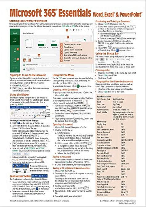 Read Ebook Pdf Microsoft 365 Office 365 Essentials Quick Reference Guide Windows Version