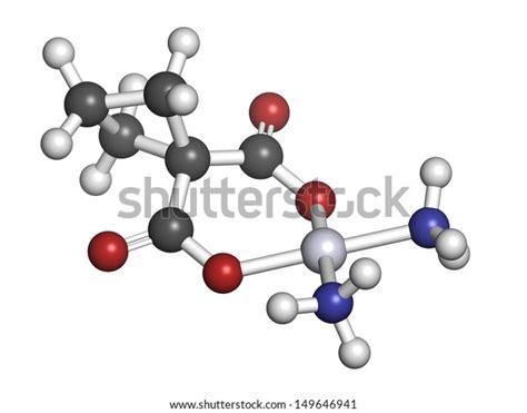 Carboplatin Cancer Chemotherapy Drug Chemical Structure Stock