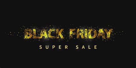 추상적 인 배경 블랙 프라이데이와 슈퍼 세일 검은 색에 라인 스타일의 미래 황금 텍스트 배너 포스터 웹 사이트의 템플릿 헤더