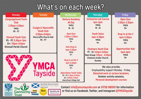 Whats On At The Ymca Ymca Tayside