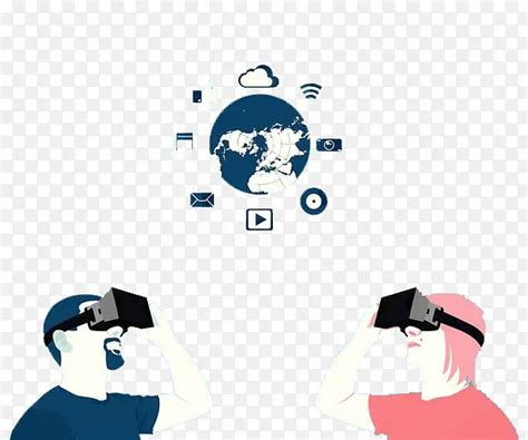 戴着VR眼镜的2个人PNG图片素材下载 图片编号ynnmjpry 免抠素材网