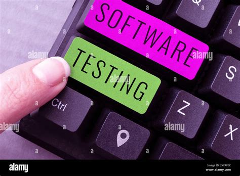 Hand Writing Sign Software Testing Word For Activity To Check Whether The Results Match The