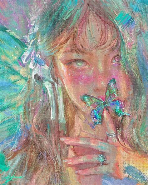 이은lee Eun On Instagram 💜💚 보색들의 조합 아이패드드로잉 유화프로크리에이트