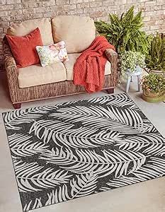 Unique Loom Outdoor Botanical Collection Area Rug Palm