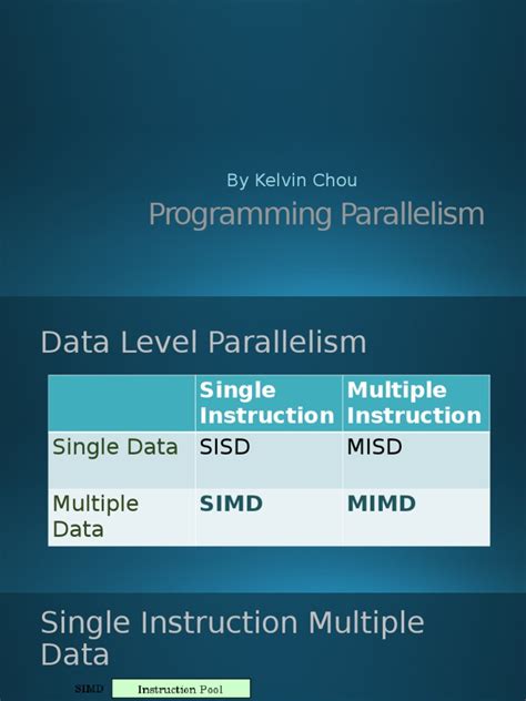 Programming Parallelism By Kelvin Chou Pdf Parallel Computing