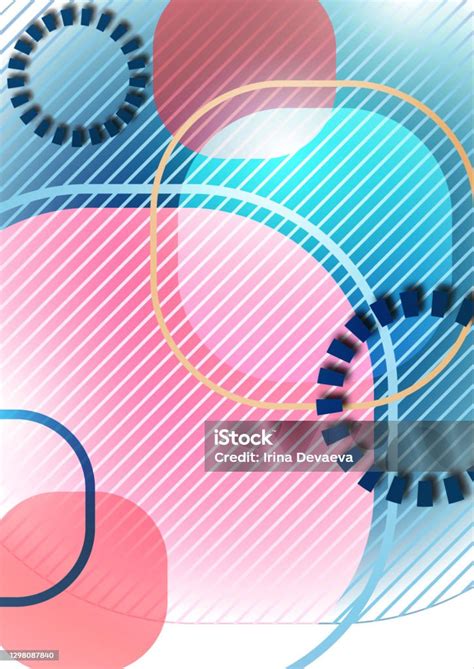 둥근 사각형이 겹쳐서 기하학적추상 배경 구성을 형성합니다 벽지 배너 배경 카드 일러스트 방문 페이지 커버 포스터 전단지에 대한 디자인 템플릿 벡터 0명에 대한 스톡 벡터