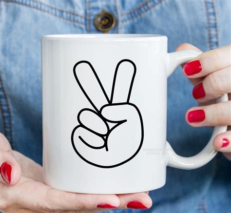 Hand Peace Sign Svg Peace Hand Svg Peace Fingers Clipart Etsy