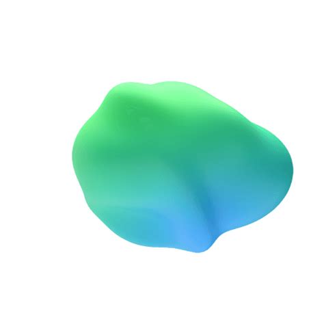 Shapefest™ Green Gradient Clay Floating Blobs 3d Illustrations