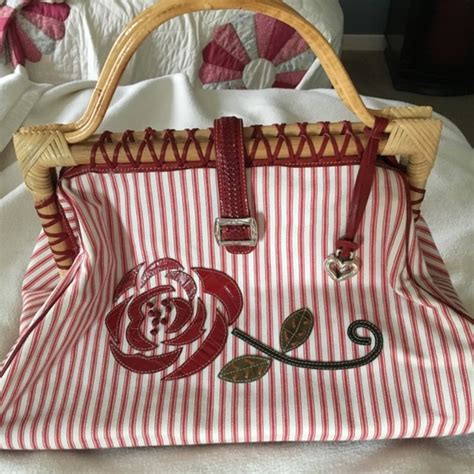 Brighton Bags Brighton Canvas And Leather Handbag Poshmark