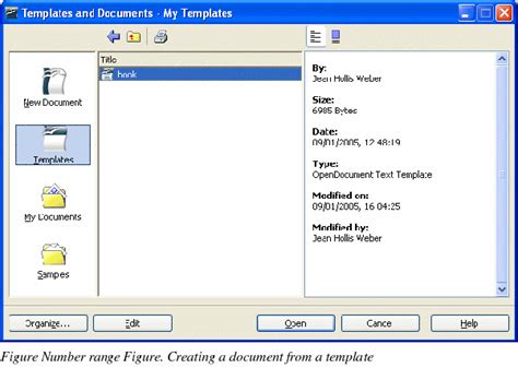 Openoffice Writer Creating A Document From A Template