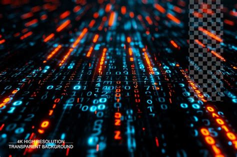 Premium Psd 2d Illustration Of Abstract Digital Binary Data On