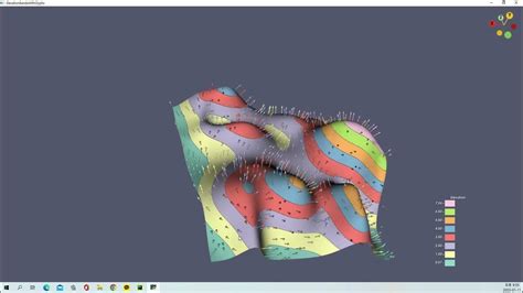 Vtk Python Example Elevationbandswithglyphs Youtube