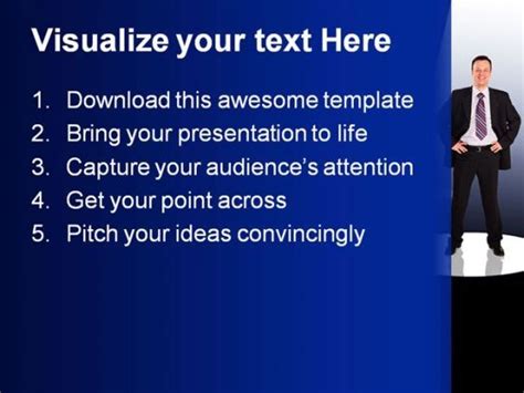 successful business men metaphor powerpoint background and template 1210