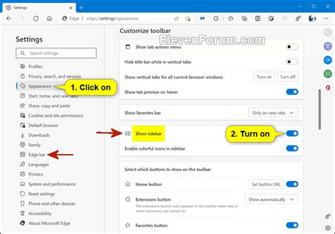 Add Or Remove Sidebar In Microsoft Edge Tutorial Windows Forum Images And Photos Finder