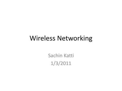 PPT Wireless Networking PowerPoint Presentation Free Download ID 2527658