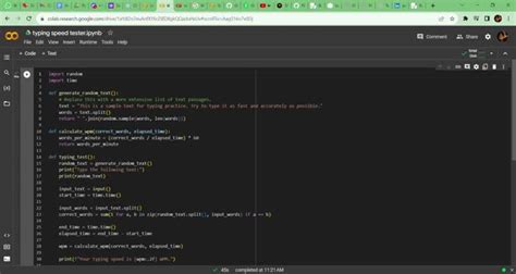 Completed Typing Speed Tester Project Swarna Preetha R Posted On The