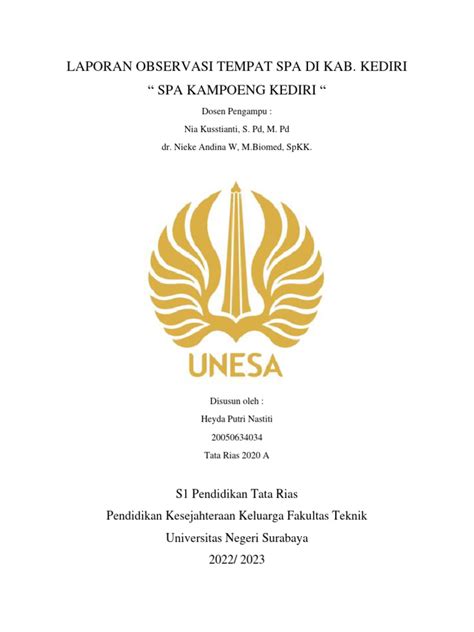 034 Heyda Putri Nastiti Laporan Observasi Tempat Spa Pdf