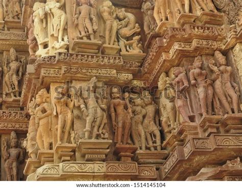 Erotic Sculptures Sex Poses Man Kajuraho Stock Photo Shutterstock