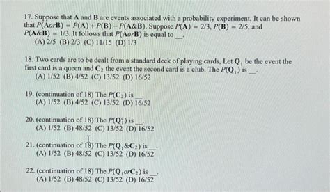 Solved Suppose That A And B Are Events Associated With A Chegg Com