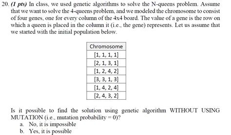 Solved 1 ﻿pts ﻿in Class We Used Genetic Algorithms To