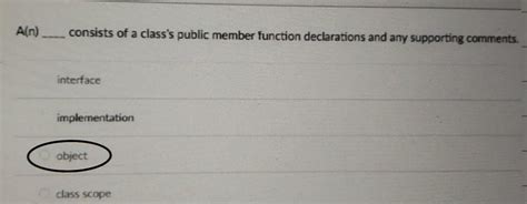 Solved Aln Consists Of A Classs Public Member Function