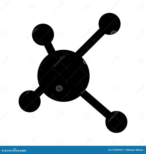 Network Molecule Atom Or Structure Icon Vector Illustration Isolated On Background Stock