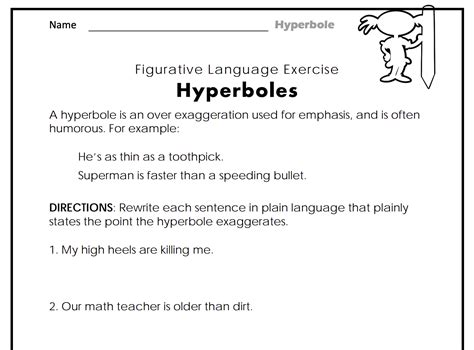24 Hyperbole Figurative Language Activities Teaching Expertise