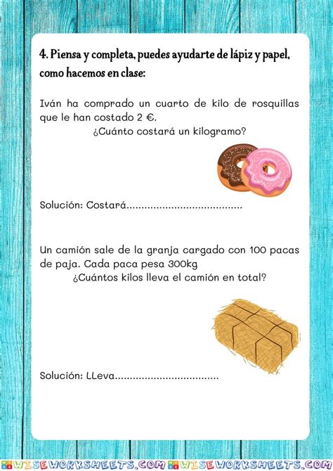 Unidades De Medida Masa Y Capacidad Worksheet Online Wiseworksheets