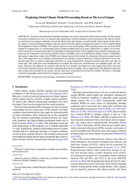 Pdf Exploring Global Climate Model Downscaling Based On Tile Level Output
