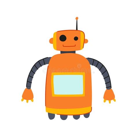 Autonomous Robot Toy Cartoon Vector Illustration Stock Vector Illustration Of Humanoid