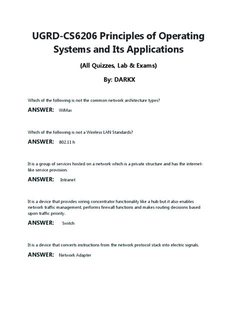 ugrd cs6206 principles of operating systems and its applications overall final quizess pdf