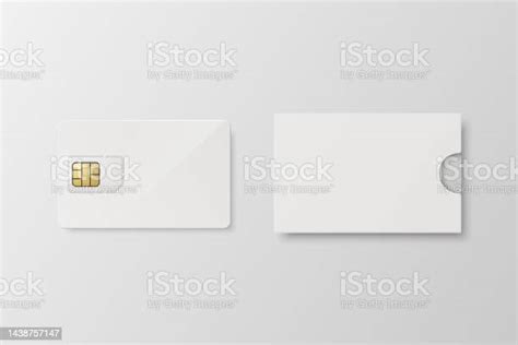 벡터 3d 현실적인 흰색 플라스틱 카드 및 Sim 카드 템플릿 종이 커버 지갑 격리 모형 브랜딩을 위한 플라스틱 카드가 있는 Sim 카드의 디자인 템플릿입니다 전면 모습 0