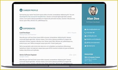 Bootstrap Resume Template Free Of 100 Free Bootstrap HTML5 Templates
